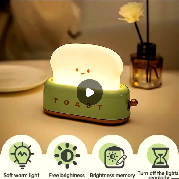 Toster | Bedding | Toast Cute Night Light Nib | Poshmark